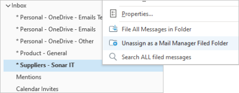 Filing with Mail Manager
